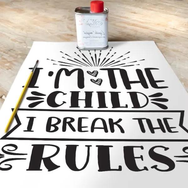 Magic Paint Scipt "CHILD" 28x40cm, 2,09